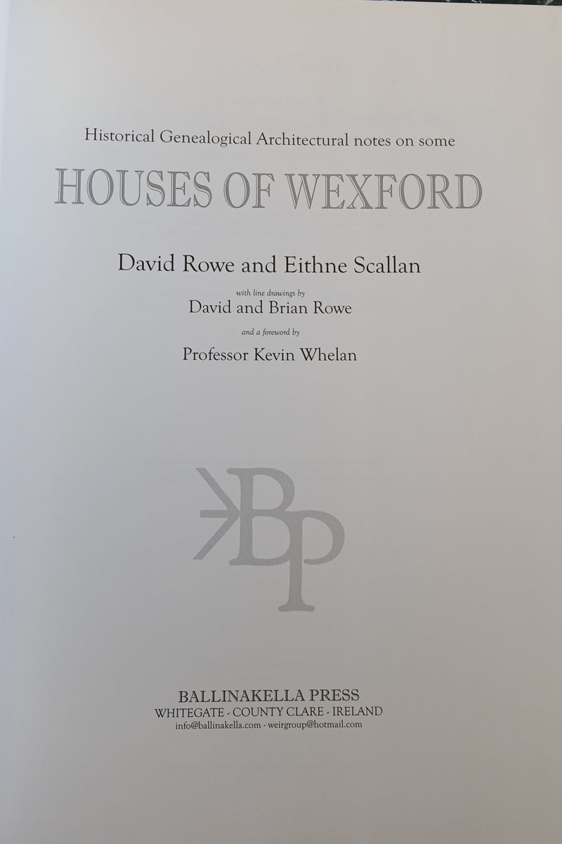 Houses of Wexford (David Rowe & Eithne Scallan) – The Irish Bookshop